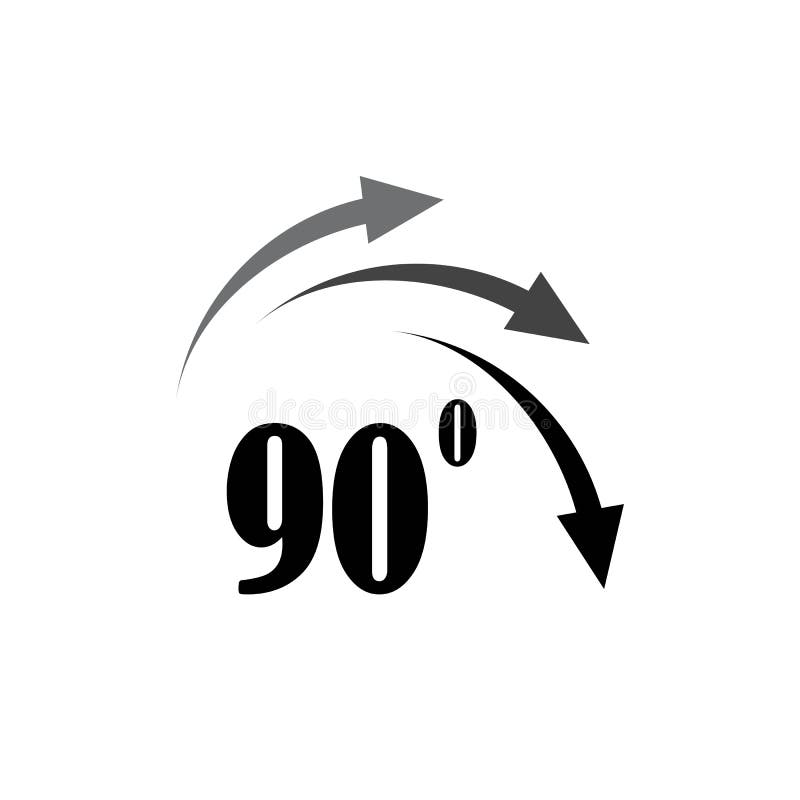 Angle 90 Degrees Sign Icon. Geometry Math Symbol. Right Angle. Classic ...