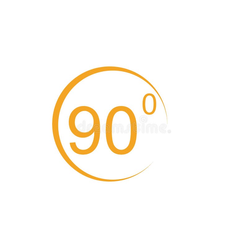 Angle 90 Degrees Sign Icon. Geometry Math Symbol. Right Angle. Classic ...