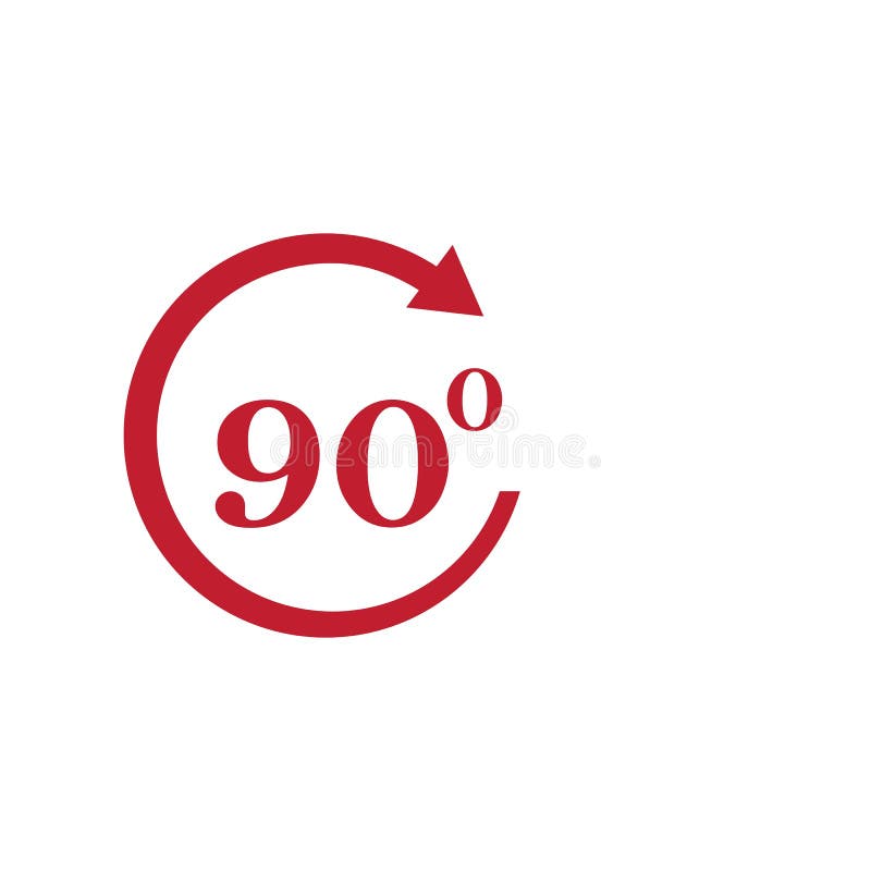 Angle 90 Degrees Sign Icon. Geometry Math Symbol. Right Angle. Classic ...