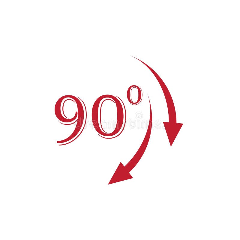 Angle 90 Degrees Sign Icon. Geometry Math Symbol. Stock Vector ...