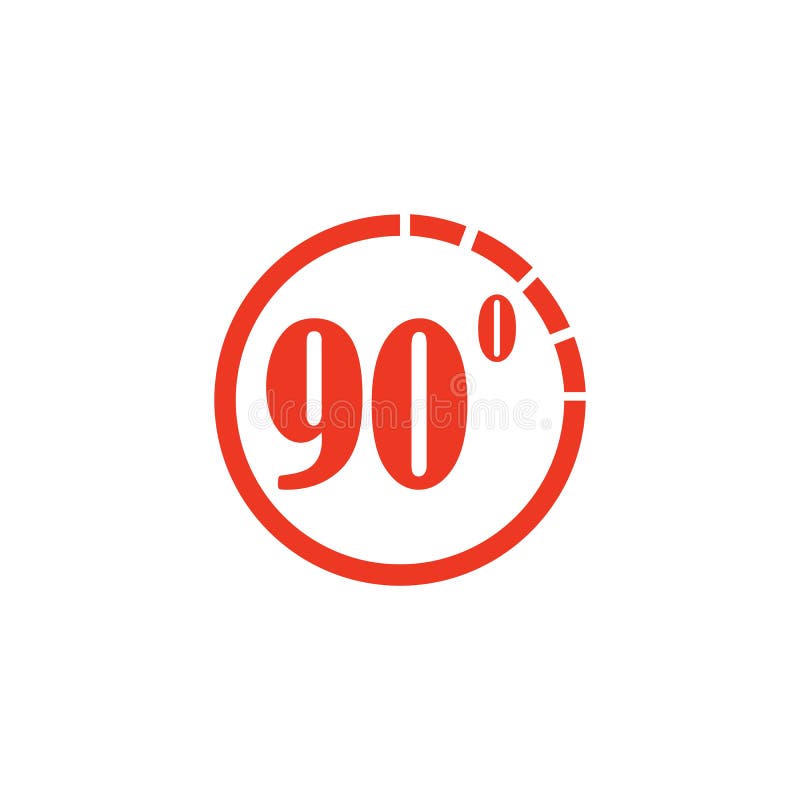 Angle 90 Degrees Sign Icon. Geometry Math Symbol. Right Angle. Classic ...