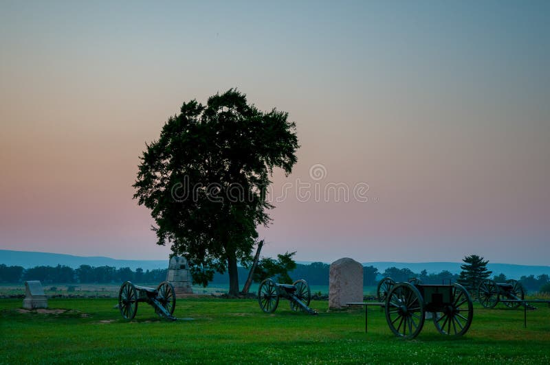 The Angle at Dusk stock photo. Image of battle, confederate - 144372570