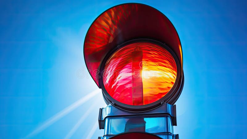 Angle Electron of Traffic Light Tail Stock Illustration - Illustration ...