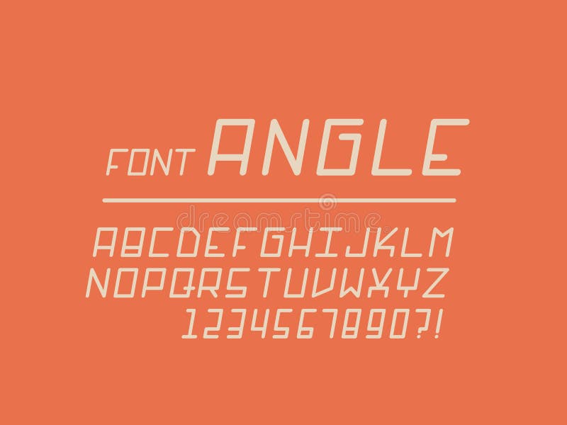 Angle Font. Vector Alphabet Stock Vector - Illustration of display ...
