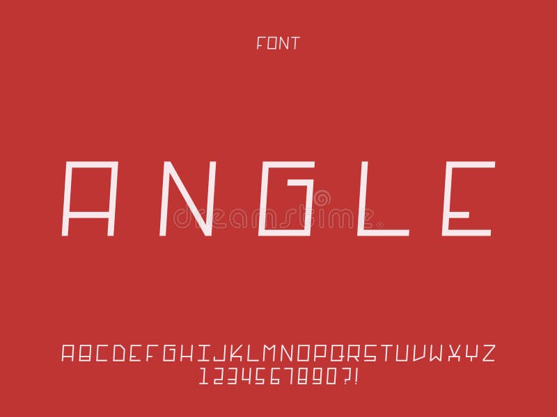 Angle Font. Vector Alphabet Stock Vector - Illustration of strong, text ...