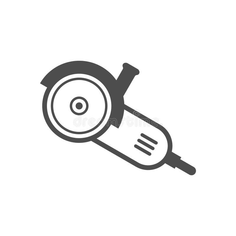 Angle Grinder, Vector Construction and Repair Tool Icon Stock Vector ...
