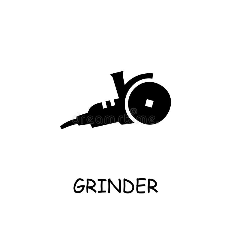 Angle Grinder Flat Vector Icon Stock Illustration - Illustration of ...