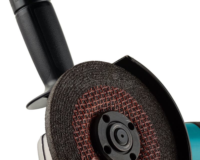 Angle Grinder and Grinding Wheel on White Background Stock Photo ...