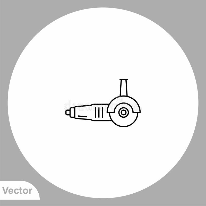Angle Grinder Vector Icon Sign Symbol Stock Vector - Illustration of ...