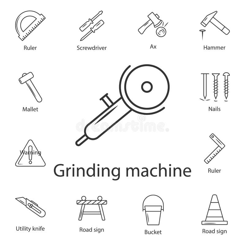 Angle Grinder Icon. Simple Element Illustration. Angle Grinder Symbol ...