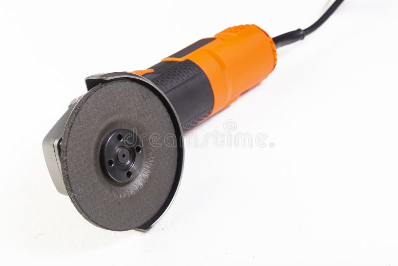 Angle Grinder Isolated on White Background, Close-up Image Stock Photo ...