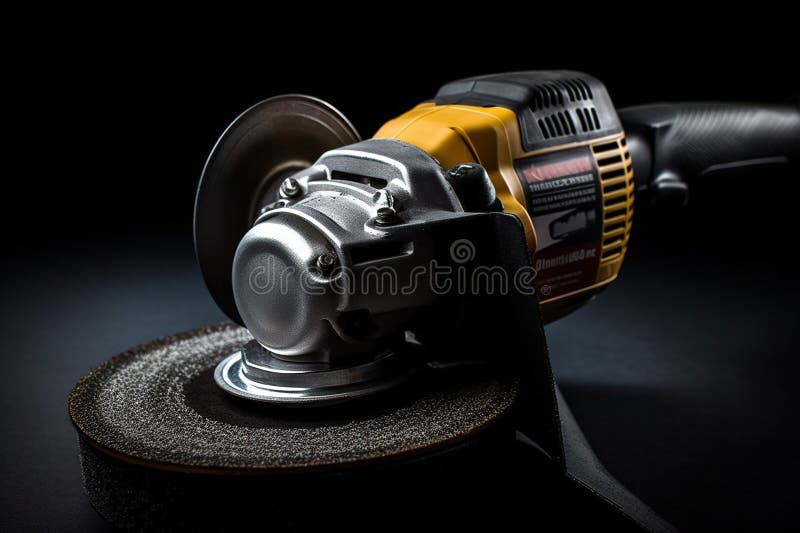 Angle Grinder Machine on Black Background. Generative Ai Stock ...