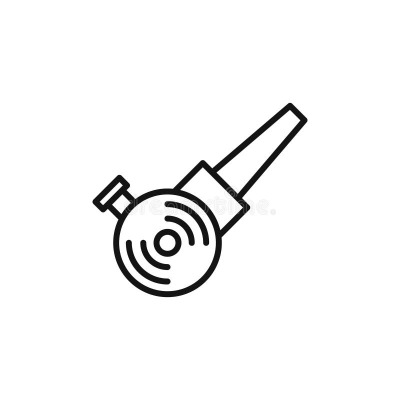 Angle Grinder Machine Icon Symbol on White Background Stock Vector ...