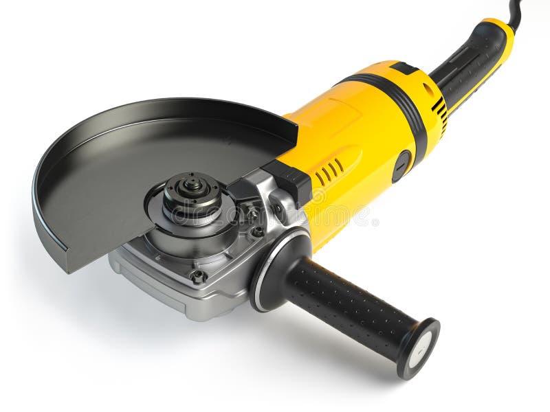 Angle Grinder Machine Isolated on White Stock Illustration ...