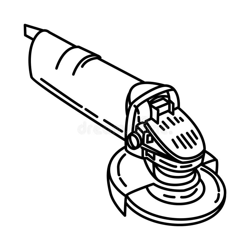 Angle Grinder Icon. Doodle Hand Drawn or Outline Icon Style Stock ...