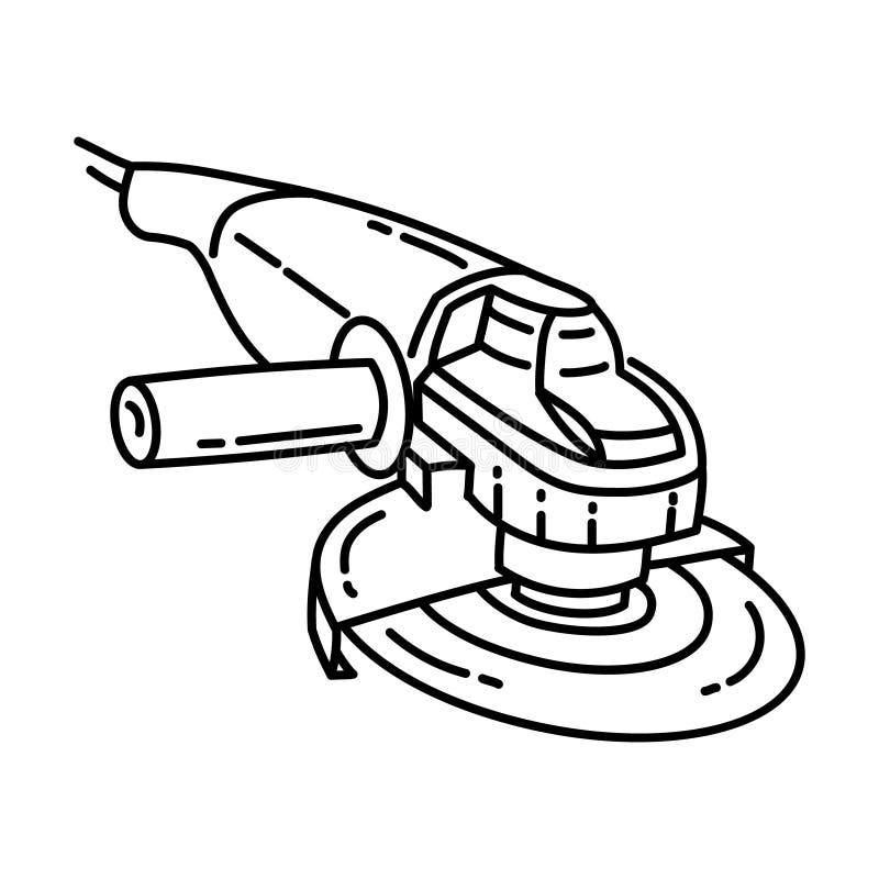 Angle Grinder Icon. Doodle Hand Drawn or Outline Icon Style Stock ...