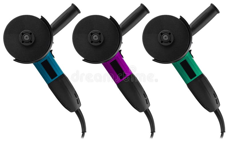 Angle Grinder, Power Tool, on a White Background in Isolation Stock ...