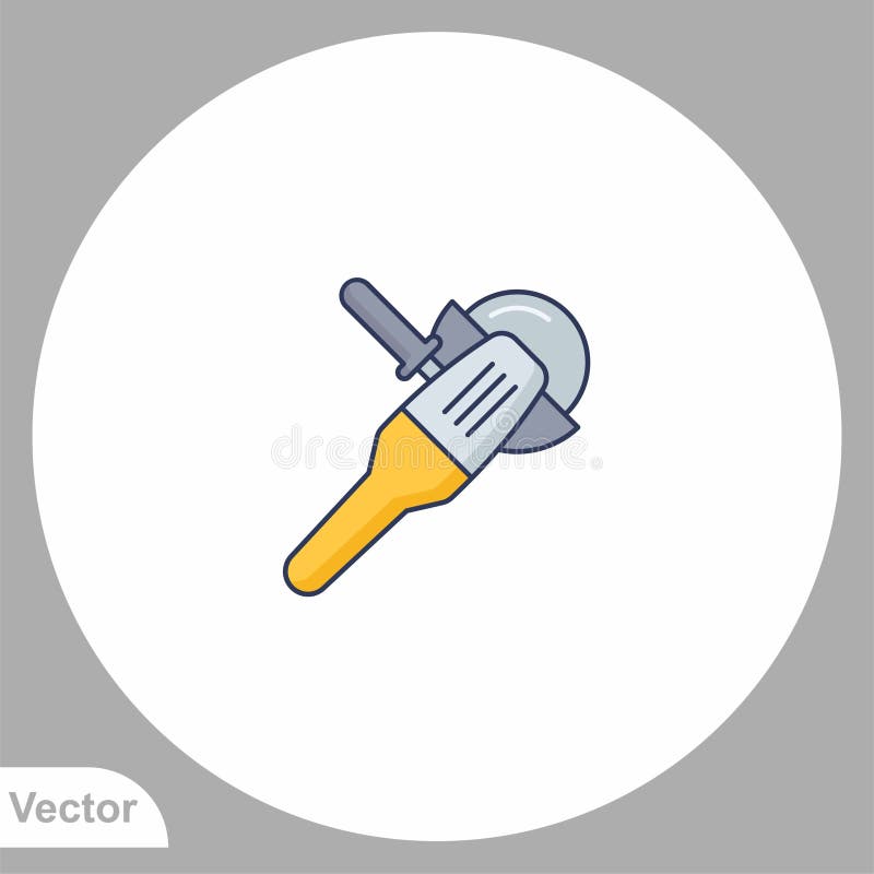 Angle Grinder Vector Icon Sign Symbol Stock Vector - Illustration of ...