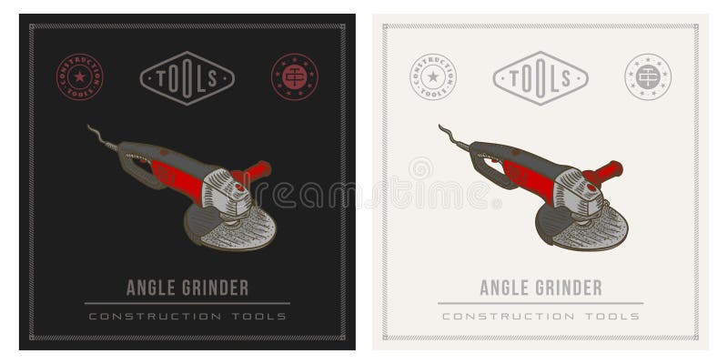 Angle Grinder Vector Logo Illustration Stock Vector - Illustration of ...