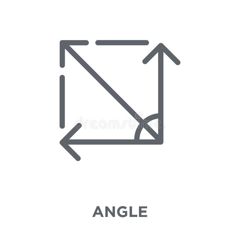Angle Icon Vector Isolated on White Background, Angle Sign , Line and ...