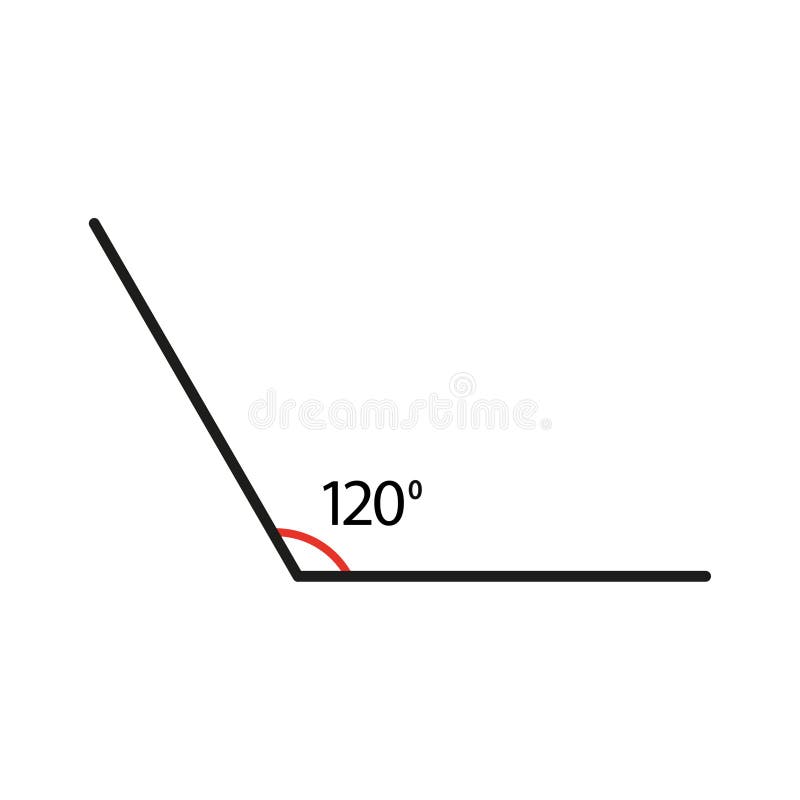 Angle Icon. Mathematic Corner 120 Degree. Vector Illustration. Eps 10 ...