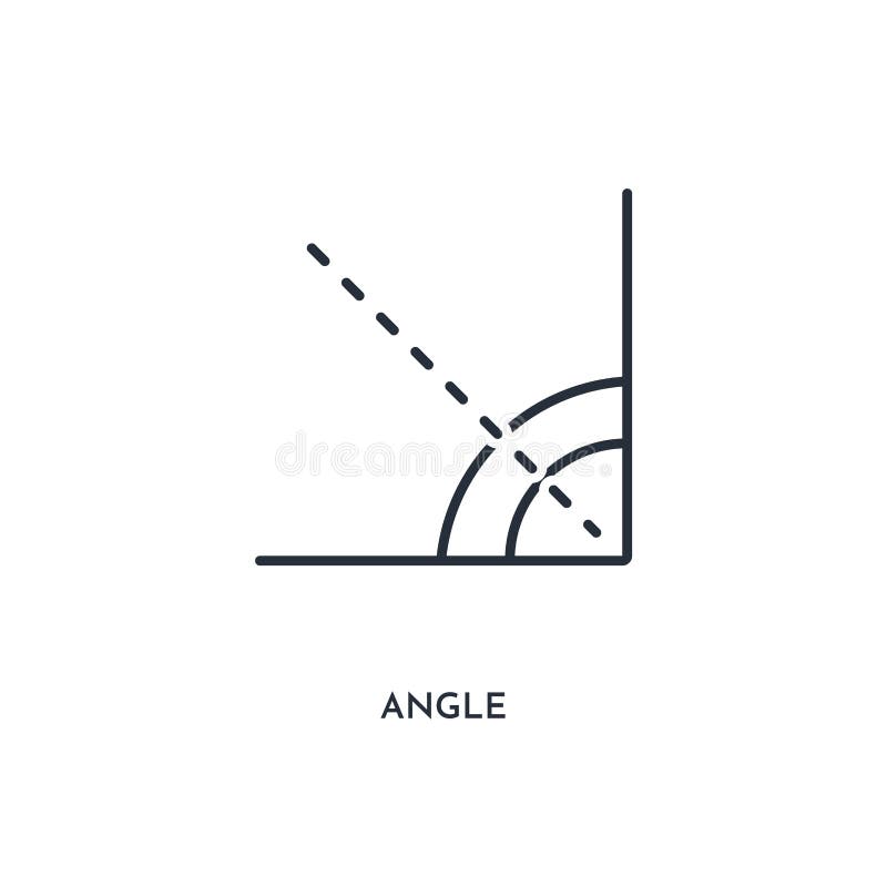 Angle Icon. Simple Element Illustration. Isolated Trendy Filled Angle ...