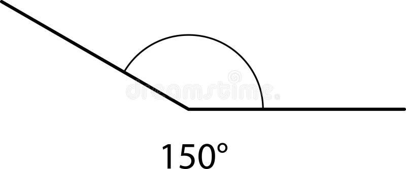 Angle Icons Set. 15, 30, 45, 60, 90, 120, 135, 150, 180, 210, 270, 360 ...