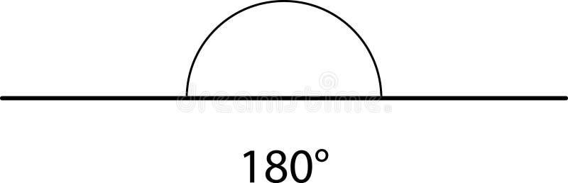 Angle Icons Set. 15, 30, 45, 60, 90, 120, 135, 150, 180, 210, 270, 360 ...