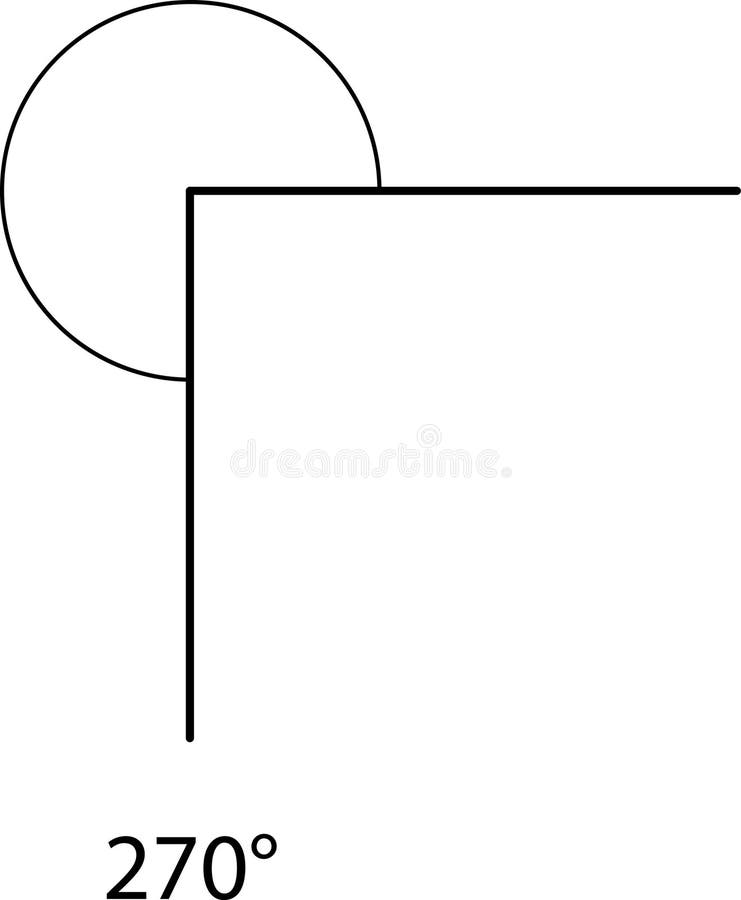 Angle Icons Set. 15, 30, 45, 60, 90, 120, 135, 150, 180, 210, 270, 360 ...