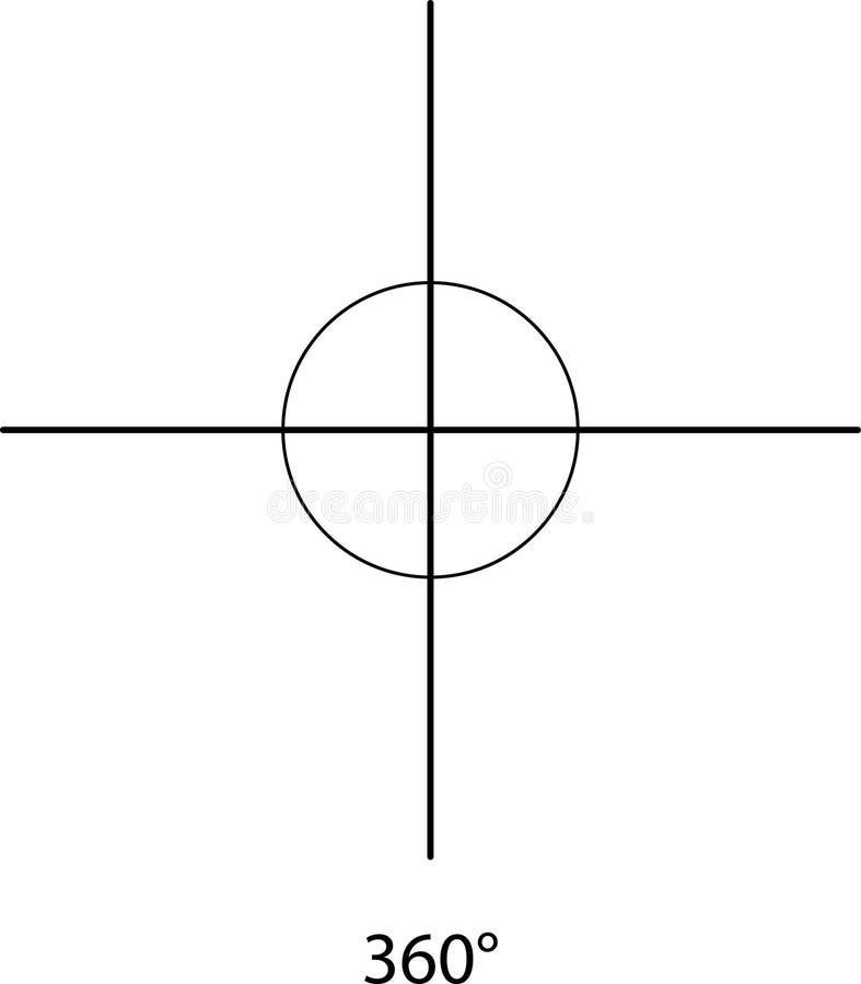 Angle Icons Set. 15, 30, 45, 60, 90, 120, 135, 150, 180, 210, 270, 360 ...