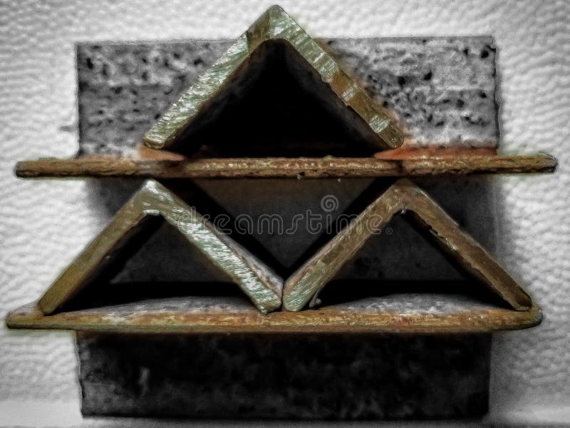 Angle Iron Arrangement Triangle Shape Industrial Back Screen Geometry ...