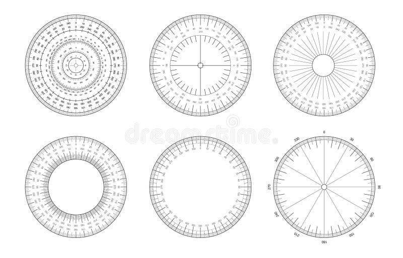 Angle Measuring Grid Template Set. Circular Protractor of Various Types ... Angle Measuring Grid Template Set. Circular Protractor of Various Types ...