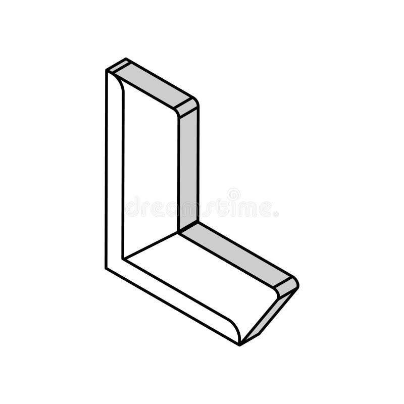 Angle Metal Profile Isometric Icon Vector Illustration Stock Vector ...