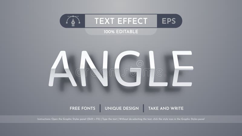Angle Paper - Editable Text Effect, Font Style Stock Vector ...