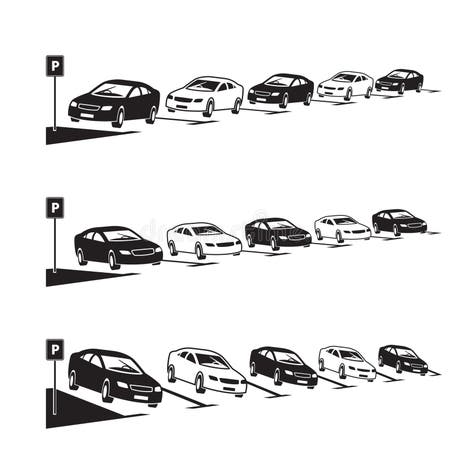 Angle, Parallel and Perpendicular Car Parking Spaces Stock Vector ...