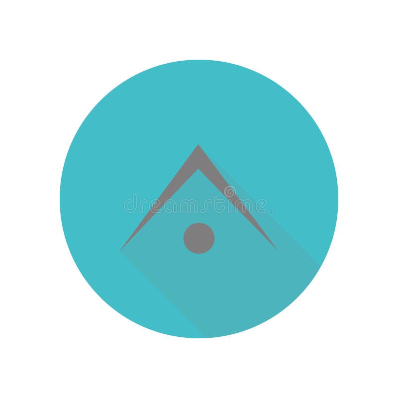 Angle Point Marcato Sign Long Shadow Icon. Simple Glyph, Flat Vector of ...