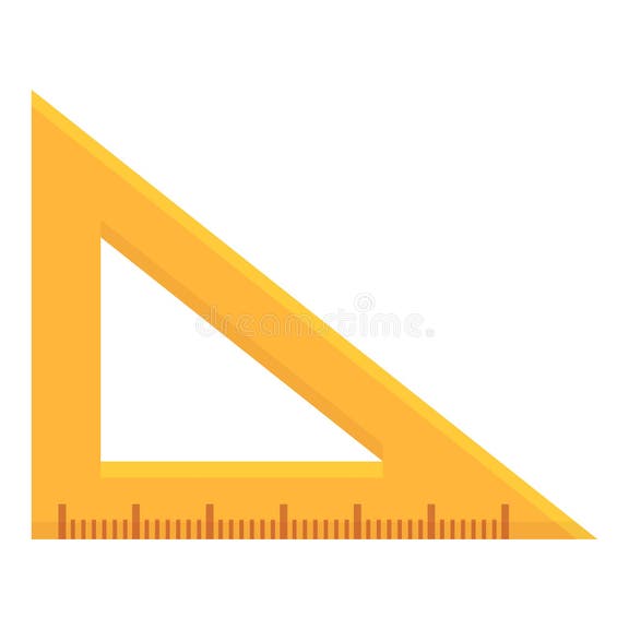 Angle Ruler Icon Cartoon Vector. Triangle Line Stock Illustration ...