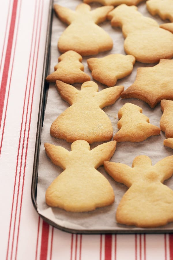 Angle Shape Cookies on Tray Stock Image - Image of christmas, merry ...