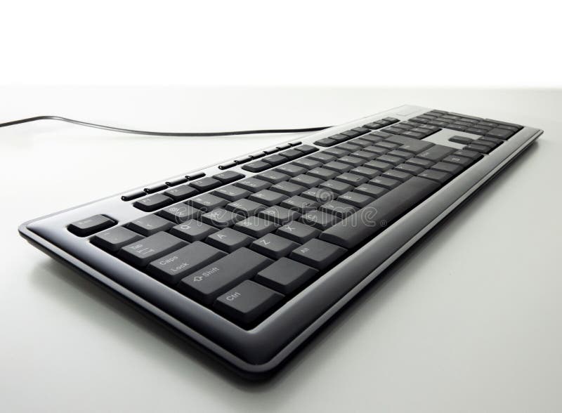 Generic Black Modern Computer Keyboard on White Background Stock Photo ...