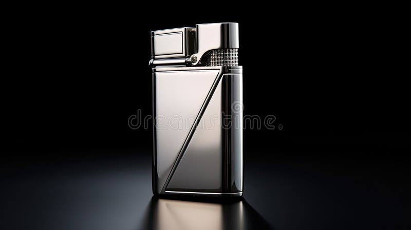 Angle Silver Lighter Isolated Stock Illustration - Illustration of ...