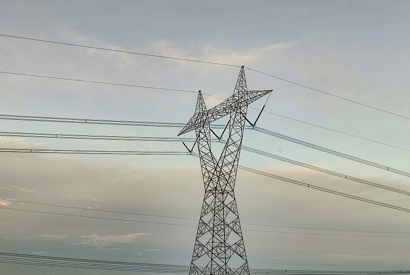 Angle Steel Tower Electric Power Generation Transmission Stock Photo ...