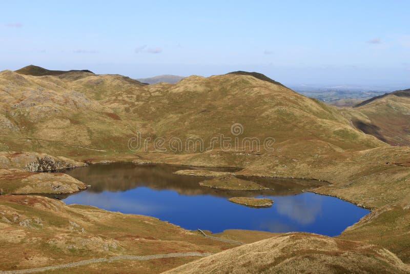 Angle Tarn and Angletarn Pikes, Lake District Stock Image - Image of ...