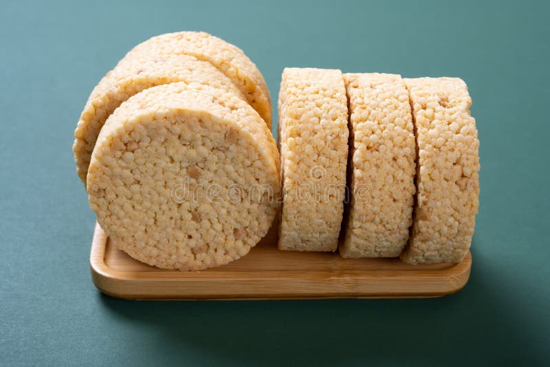 Angle View Crisp Rice Cakes on Dish Stock Photo - Image of view, snacks ...