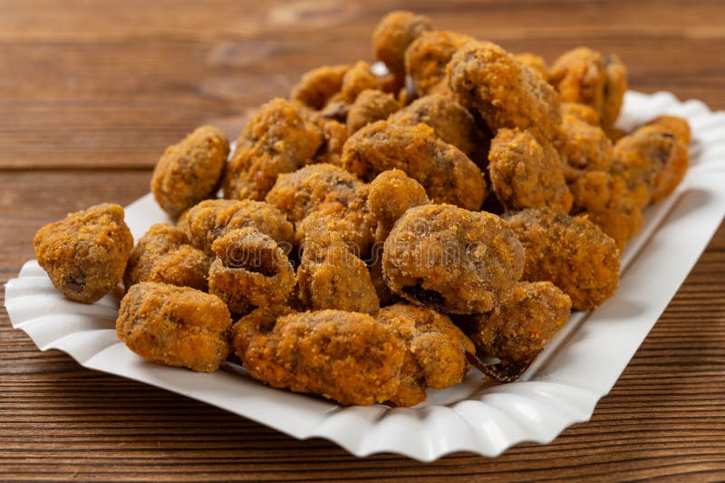 Angle View Deep Fried Broad Beans Snack Horizontal Composition Stock ...