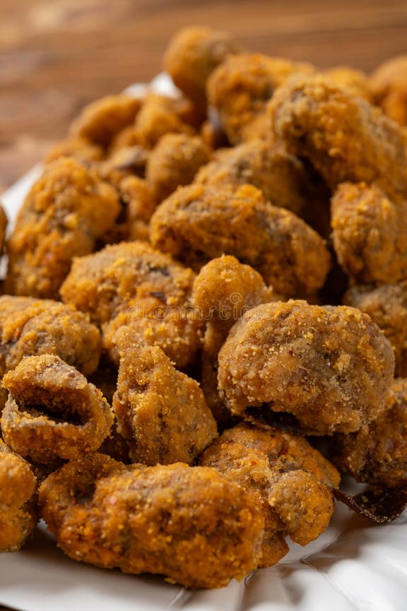 Angle View Deep Fried Broad Beans Snack Vertical Composition Stock ...