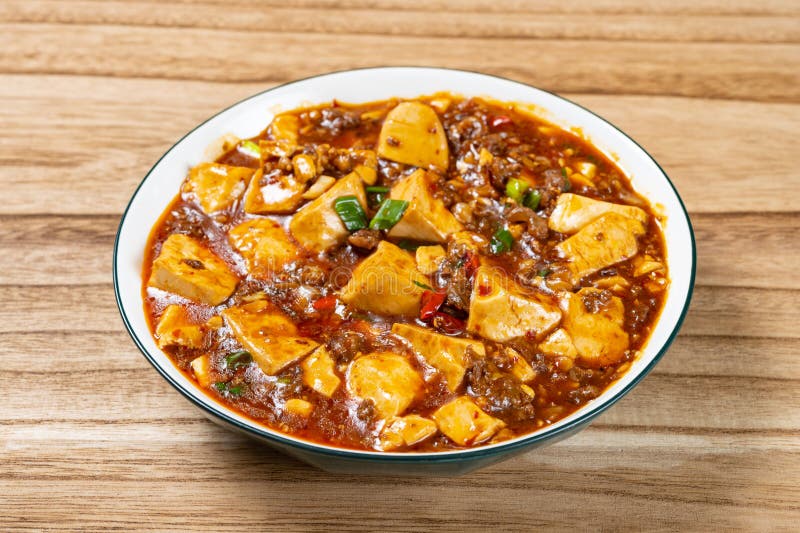 Dish of homemade mapo tofu stock image. Image of delicious - 276958835