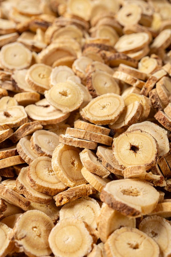 Angle View Herb BeiQi or Huang Qi or Radix Astragali or Astragalus Root ...