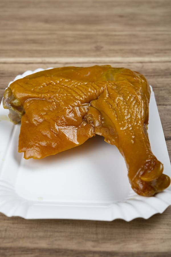 Angle View Instant Braised Chicken Leg Vertical Composition Stock Image ...