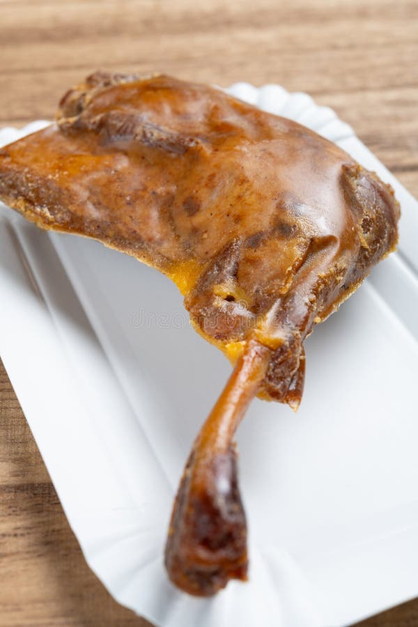 Angle View Instant Braised Duck Leg Vertical Composition Stock Image ...
