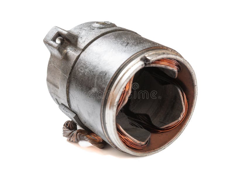 Angle View Machine Part on White Background Stock Image - Image of view ...